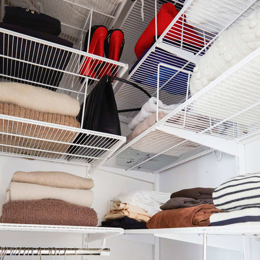 elfa Top Track System - Click In Ventilated Wire Shelf - 607 x 305mm ...