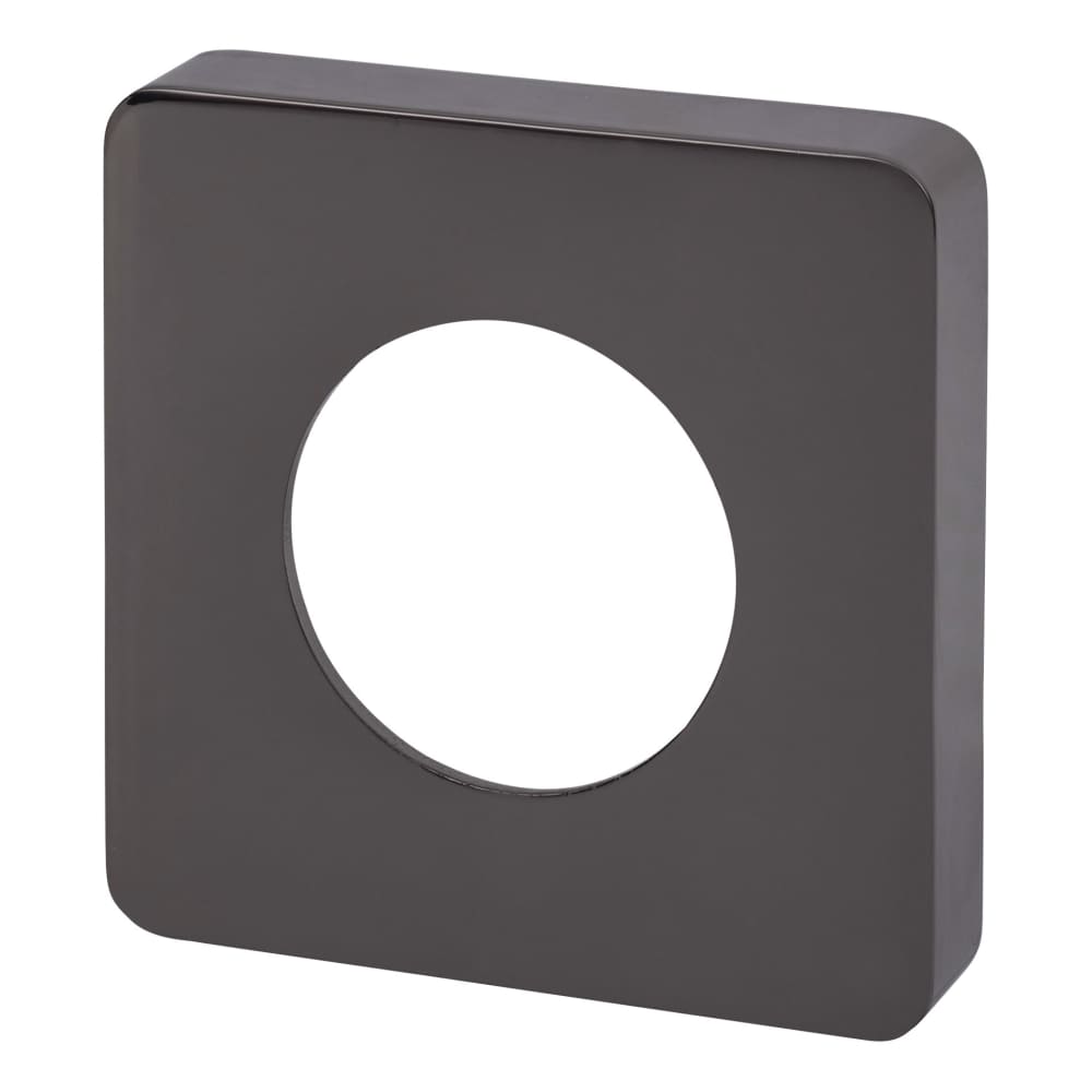 Jigtech Square Passage cover Rose - Black Nickel | IronmongeryDirect ...