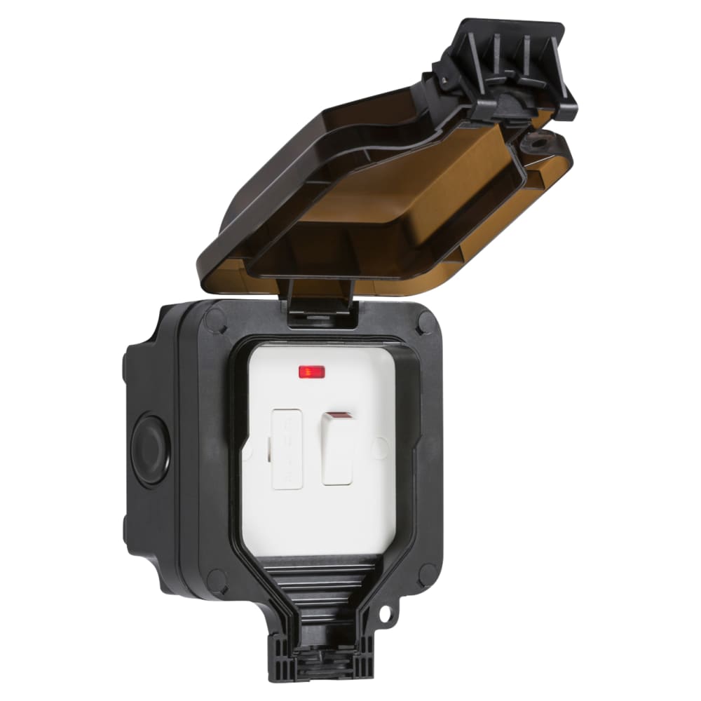 Knightsbridge 13A IP66 1 Gang Outdoor Weatherproof Switched Fused Spur ... Knightsbridge 13A IP66 1 Gang Outdoor Weatherproof Switched Fused Spur ...