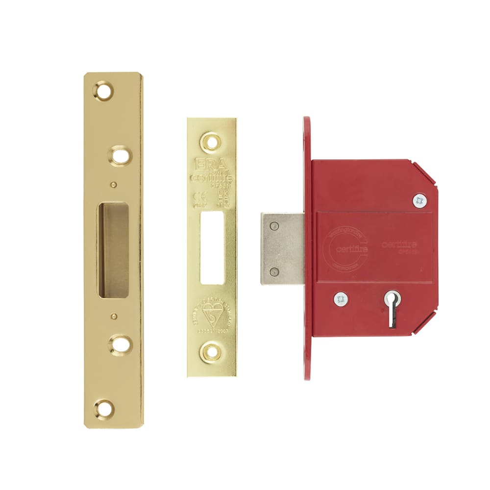 ERA Fortress BS3621:2007 5 Lever Deadlock - 67mm Case - 44mm Backset ...