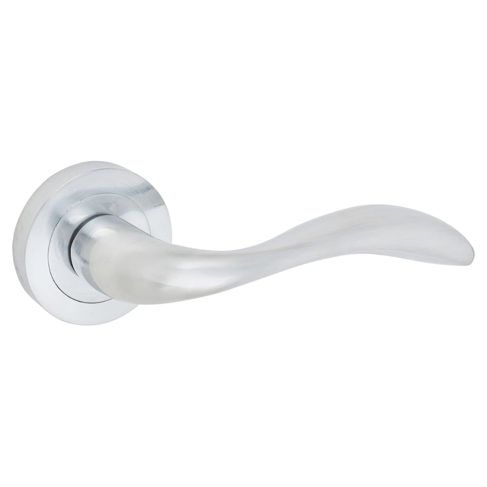 Altro Sussex Lever Door Handle on Rose - Satin Chrome ...