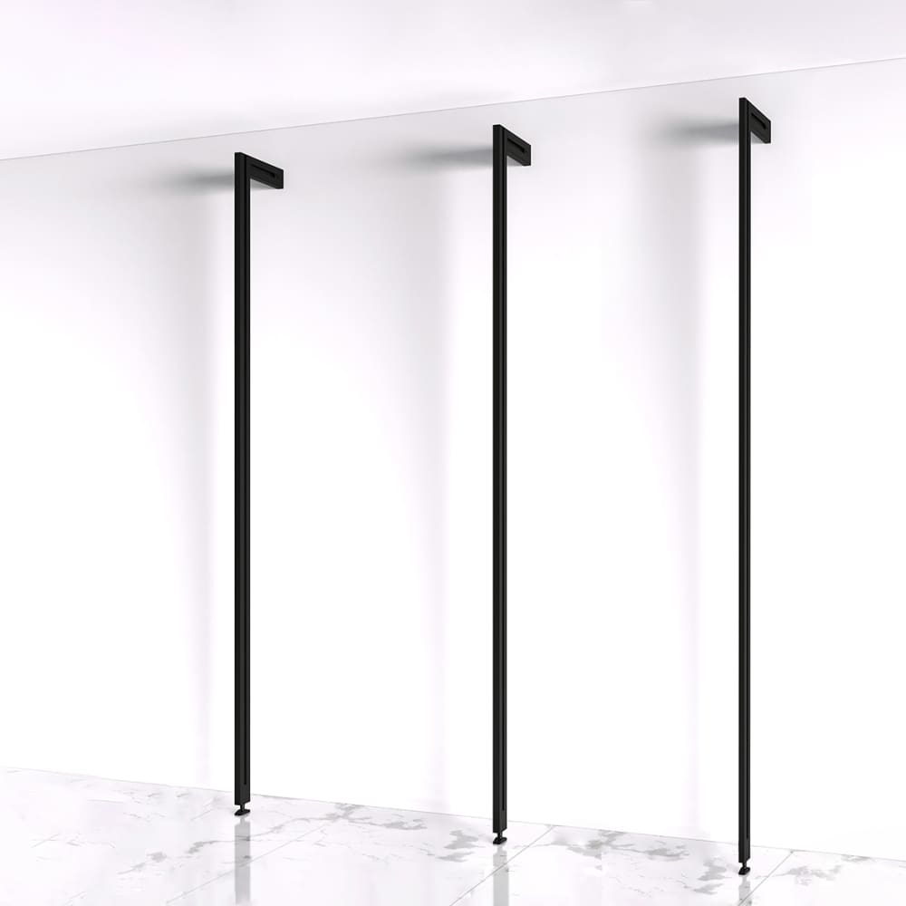 Emuca Zero 3 Profile Floor to Ceiling Kit - 2900mm Length - Black ...