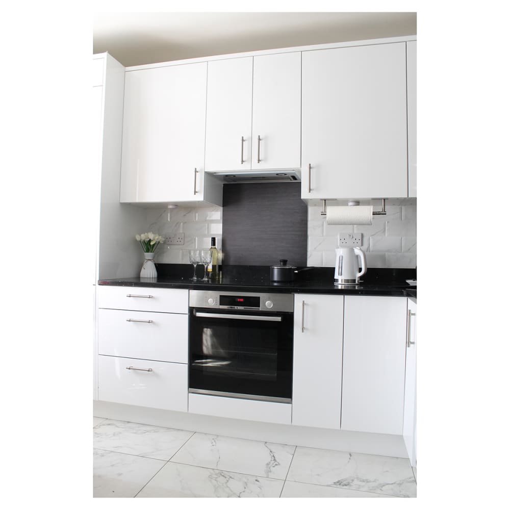 Altro Aluminium Kitchen Splashback - 900 x 750mm - Matt Dark Wood ...