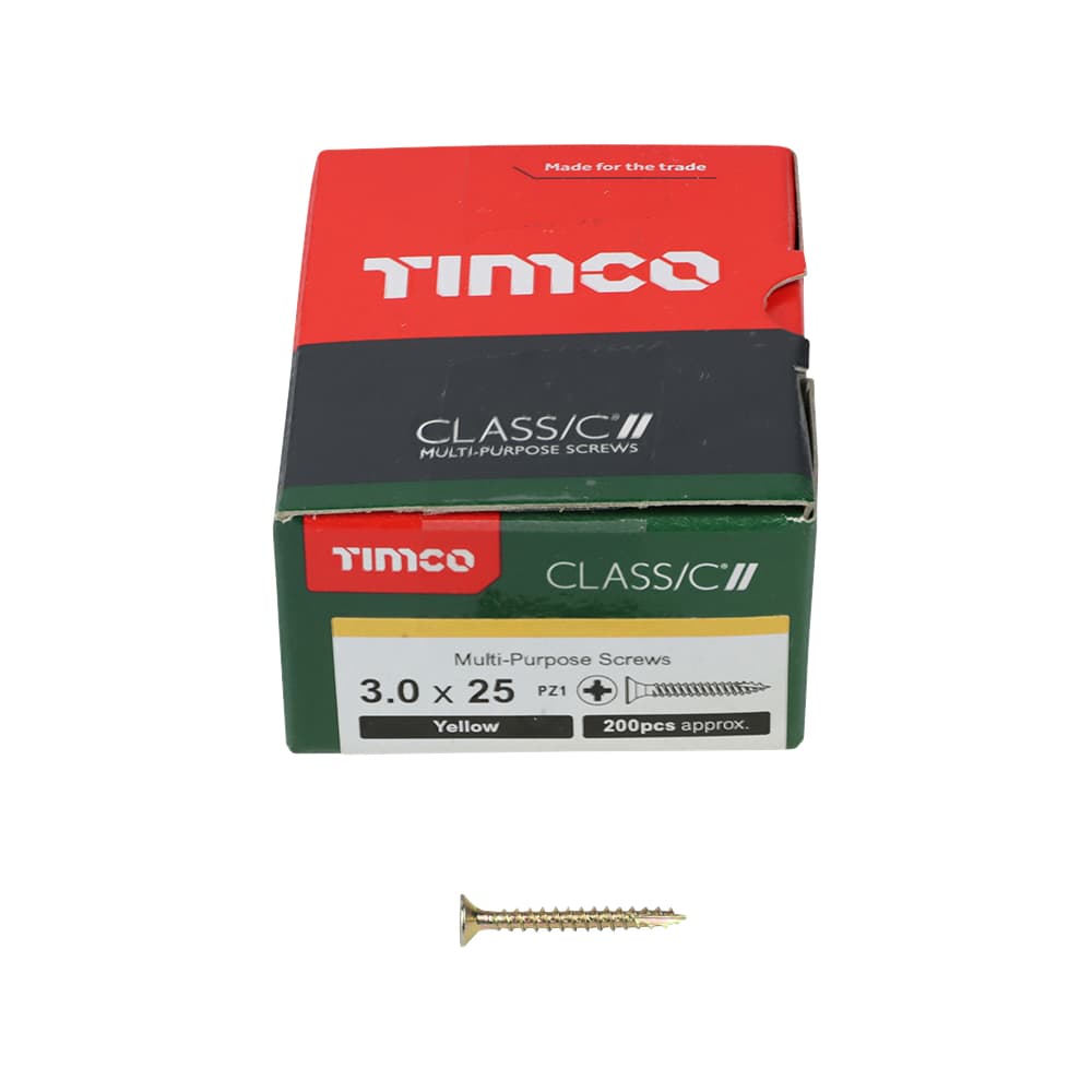 TIMCO Classic Woodscrew - 3.0 x 25mm - Pack of 200 | IronmongeryDirect ...