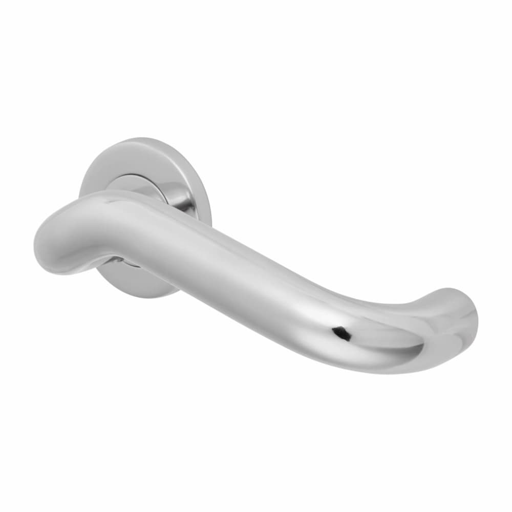 Altro 19mm Cranked Return to Door Lever Handle on Rose - Polished ...