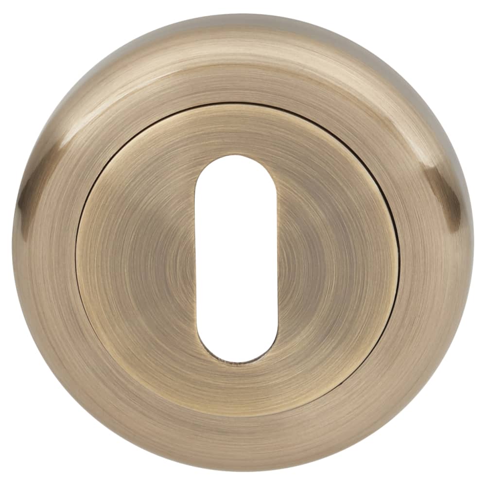 Altro Escutcheon - Keyhole - Antique brass | IronmongeryDirect | Same ...
