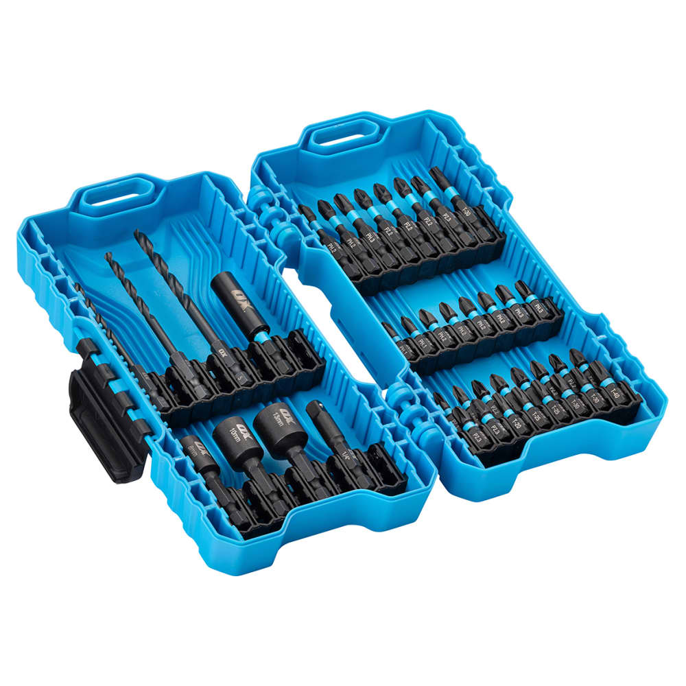 OX Pro Impact Drill & Driver Accessory Set Ã¢â‚¬â€œ 40 Pieces ...