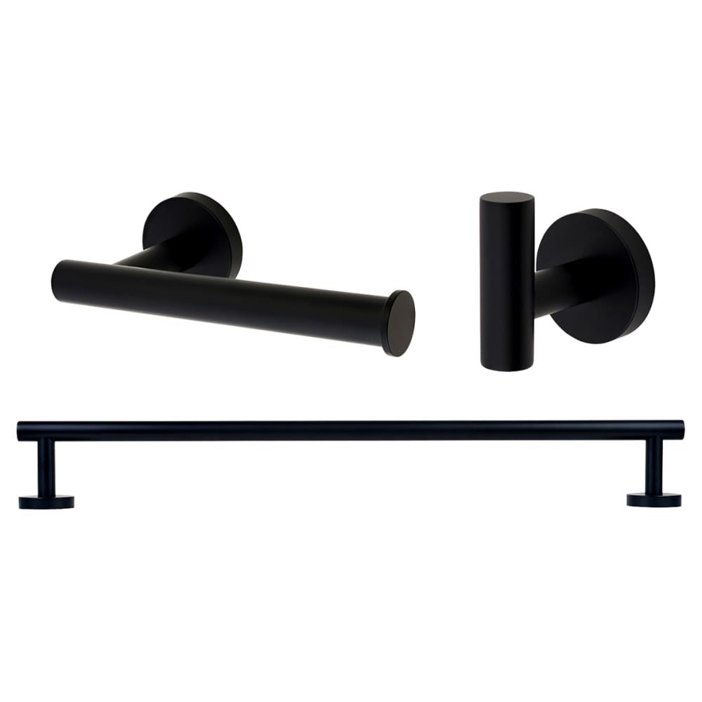 Altro Essential Bathroom Set - Matt Black | IronmongeryDirect | Same ...