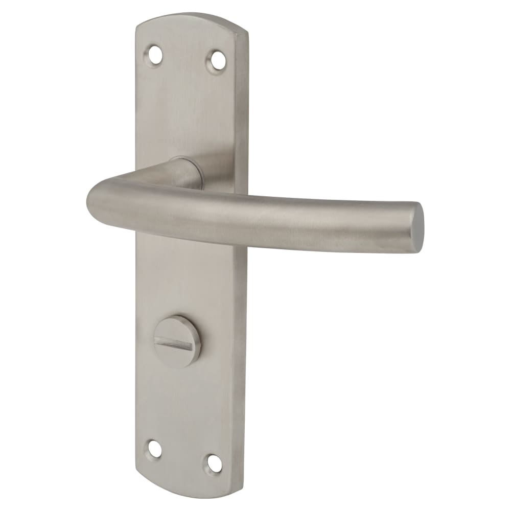 Altro Arched Door Handle - Bathroom Set - Satin Stainless Steel ...