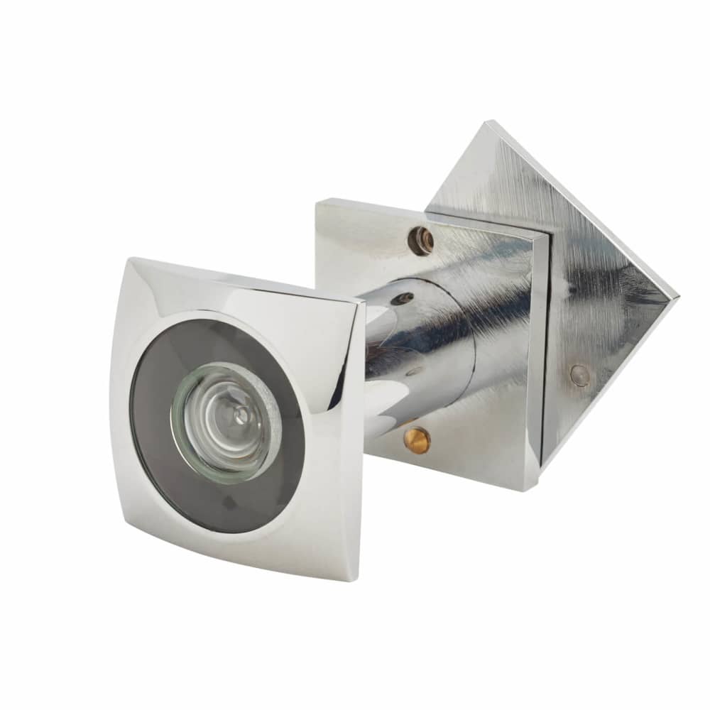 D&E 200Â° Square Door Viewer - Door Thickness 35-60mm - Polished Chrome ...