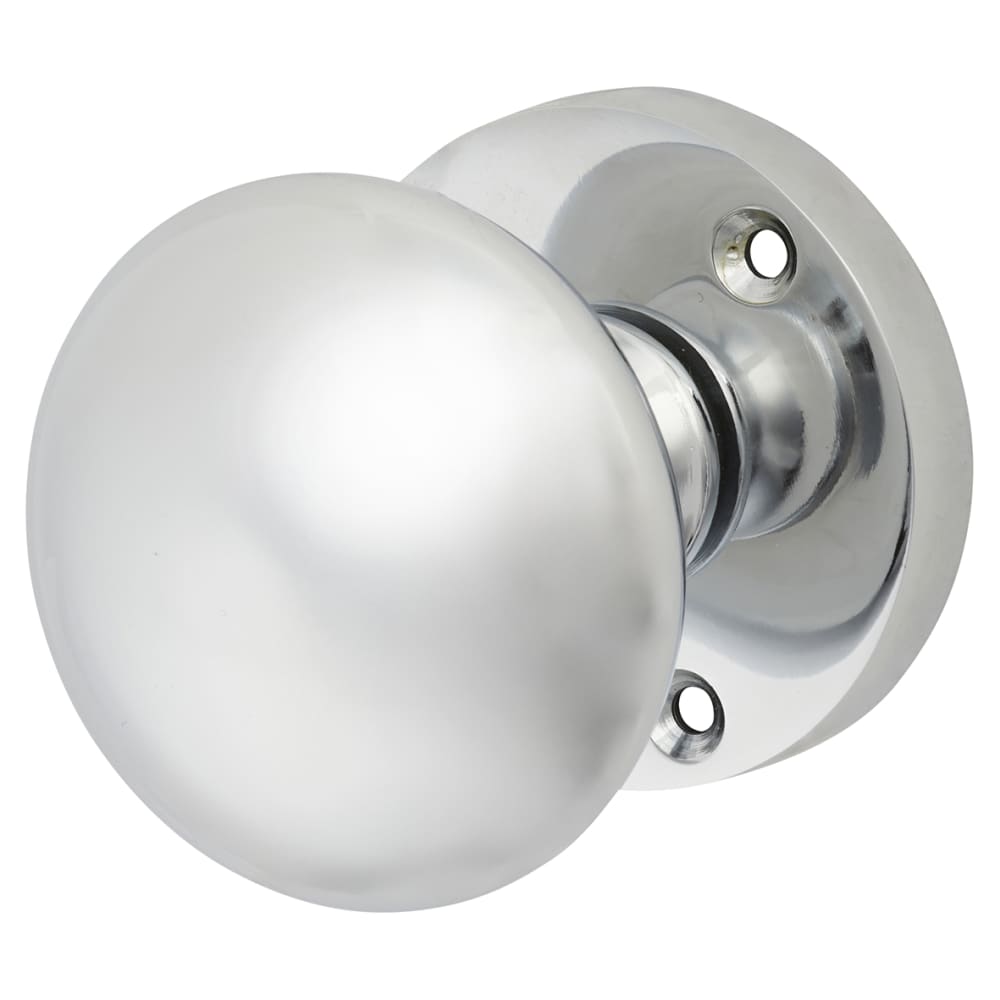 Touchpoint Round Mortice Door Knob - 60mm Rose Diameter - Polished Chrome | IronmongeryDirect ...
