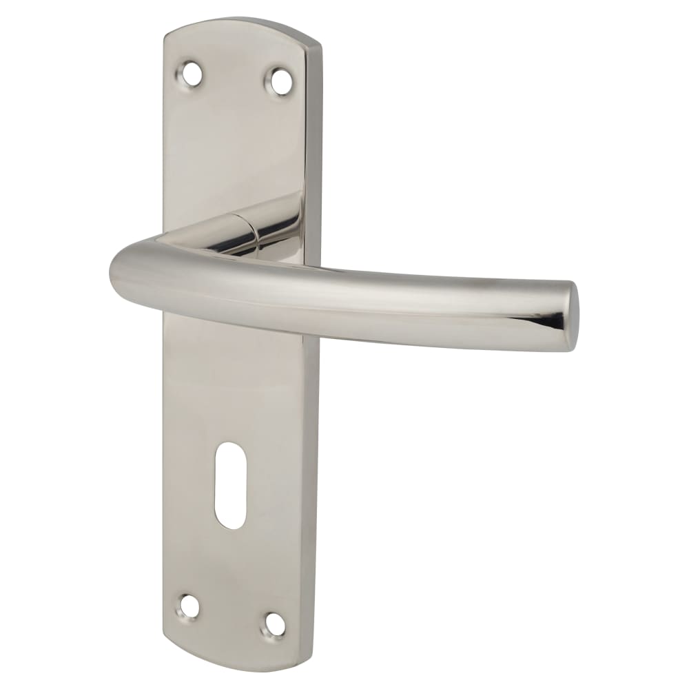 Altro Arched Door Handle - Lock Set - Polished Stainless Steel ...