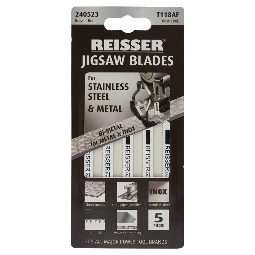 Reisser T118AF Jigsaw Blade for Metal - 76.5 x 7.8 x 1mm - 21 TPI ...