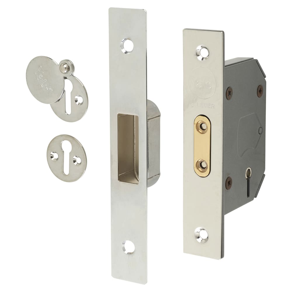 Yale M552 5 Lever Deadlock - 63.5mm Case - 44mm Backset - Polished ...