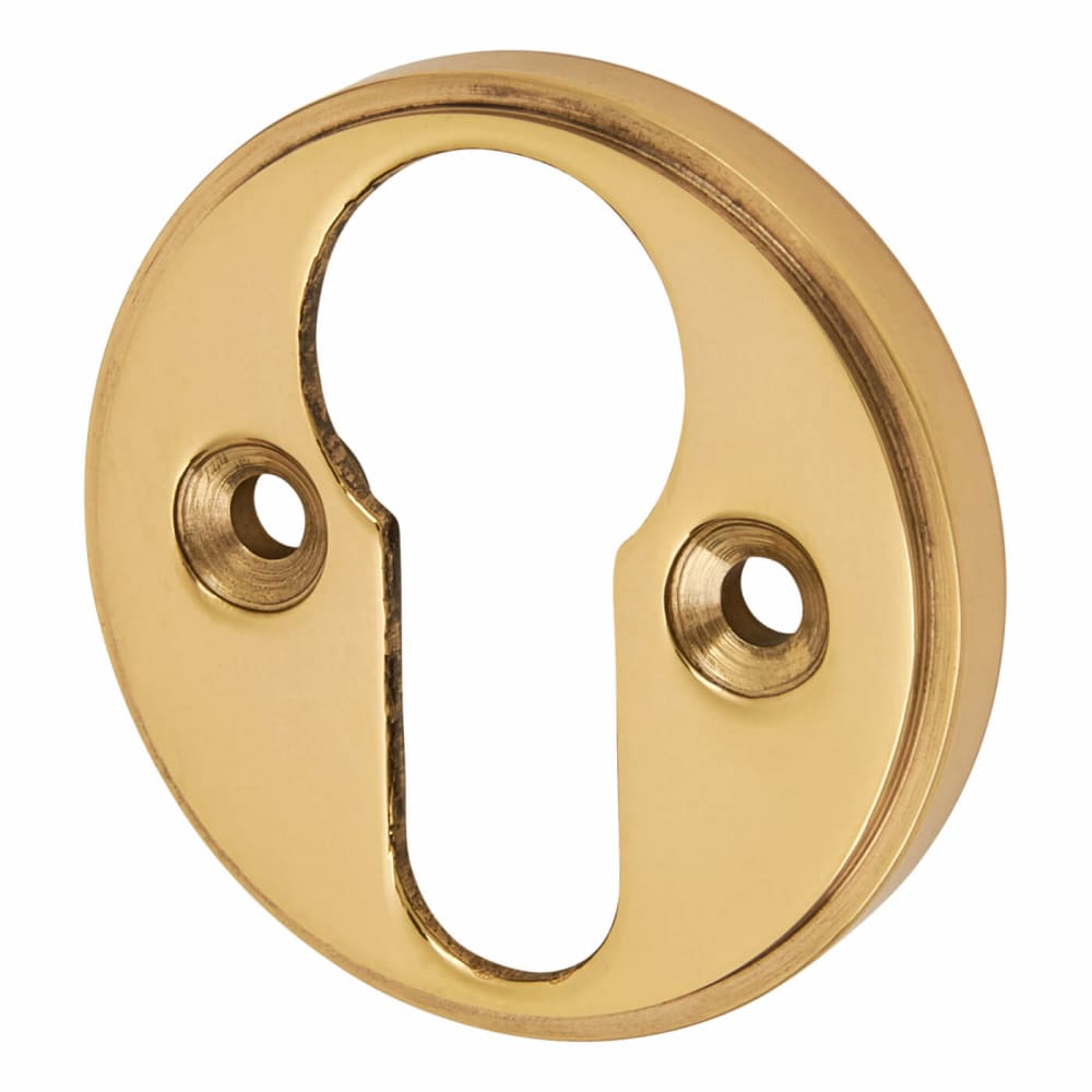 Altro Escutcheon - Euro - Polished Brass | IronmongeryDirect | Same Day ...
