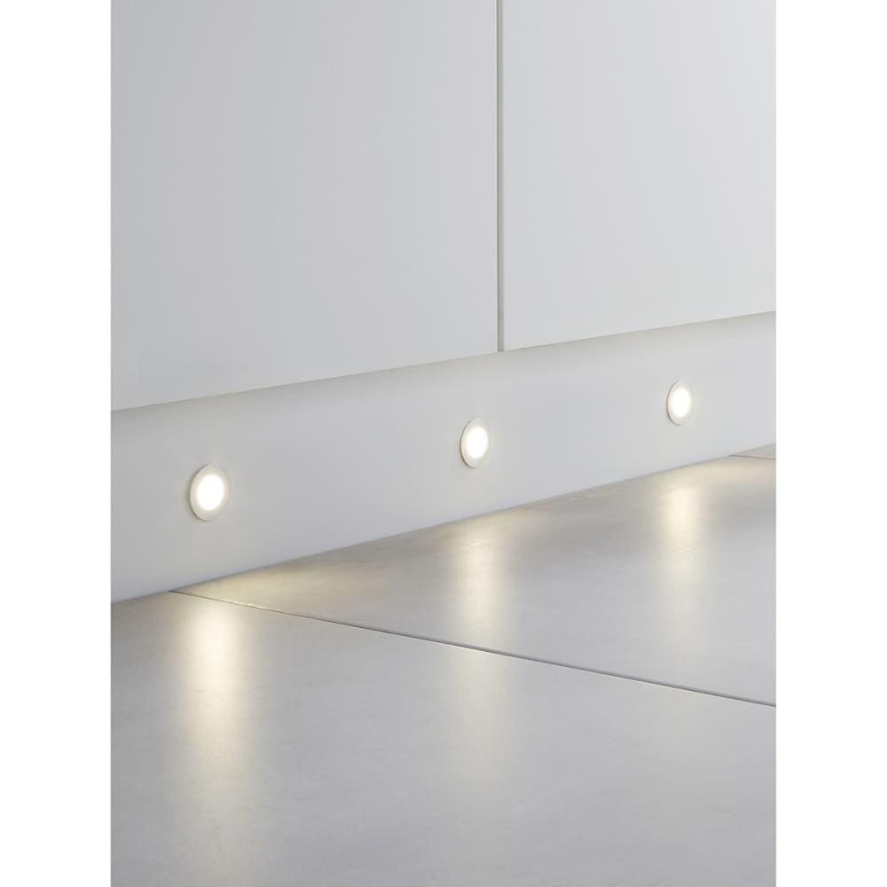 Forum Culina 1.2W LED Round Plinth Light - 4000K Cool White - Satin ...