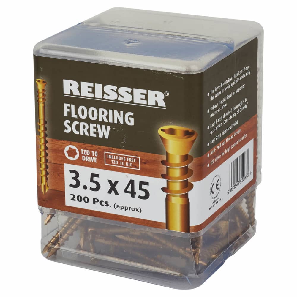 Reisser Flooring Screws - 3.5 x 45mm | IronmongeryDirect | Same Day ...