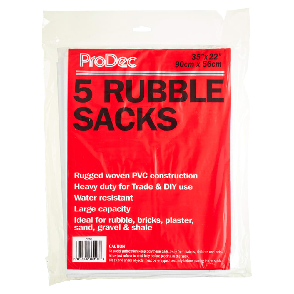 ProDec Woven Rubble Sacks - Pack of 5 | IronmongeryDirect | Same Day ...