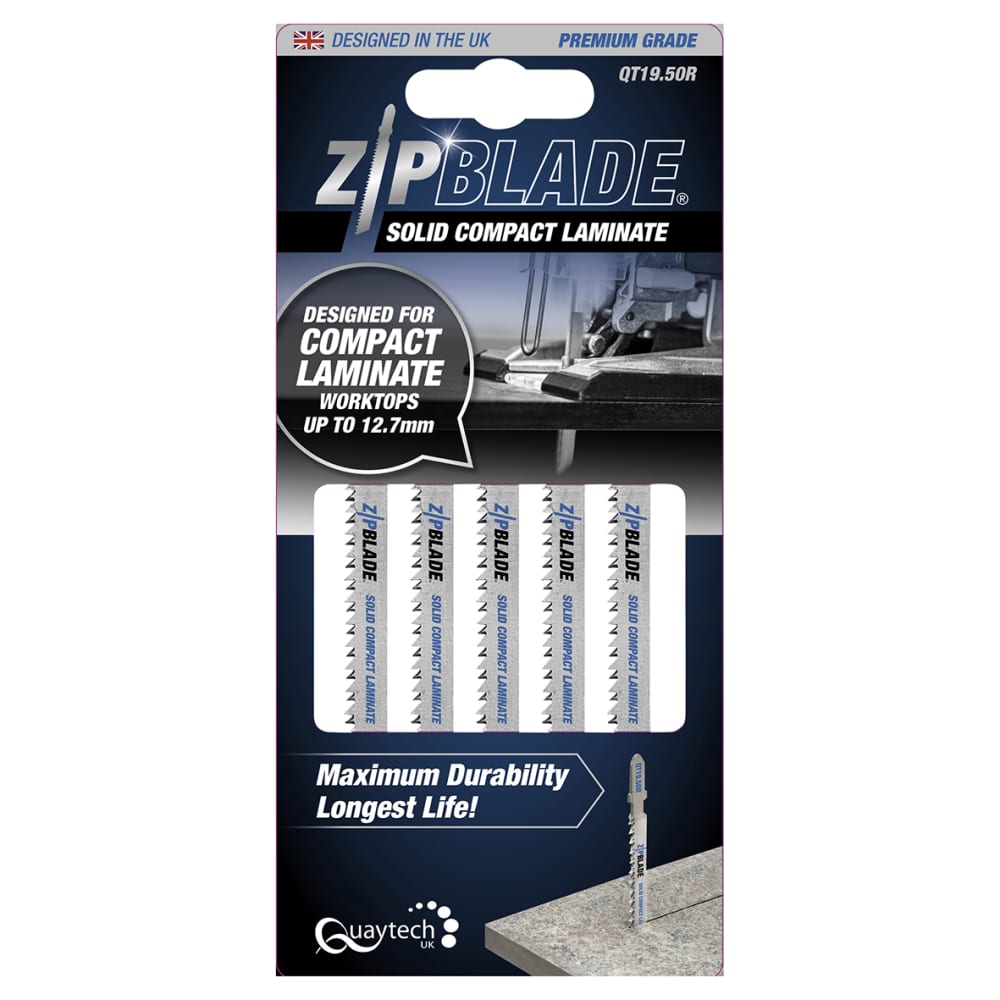 Zipblade Compact Jigsaw Blade - Suits Upto 12.7mm Thick Worktops - Pack ...