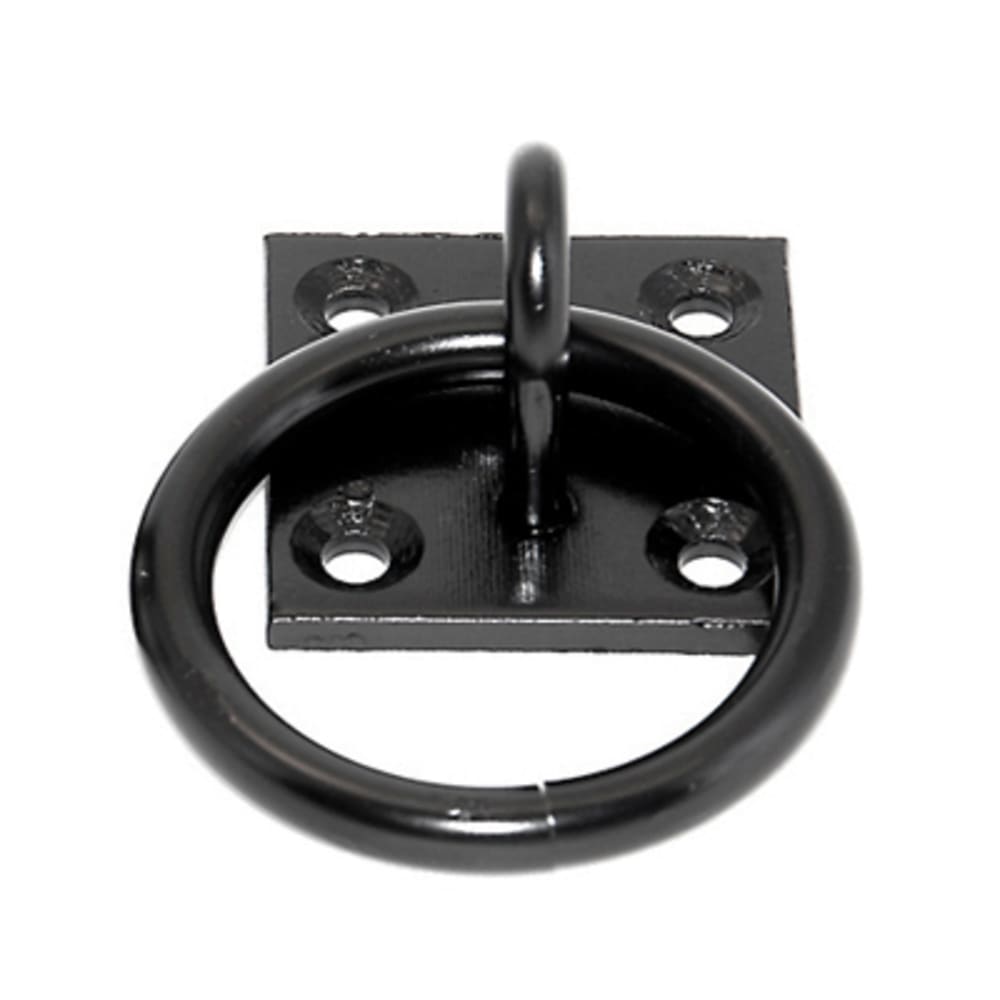 8mm Ring on Plate - Black Single | IronmongeryDirect | Same Day Despatch