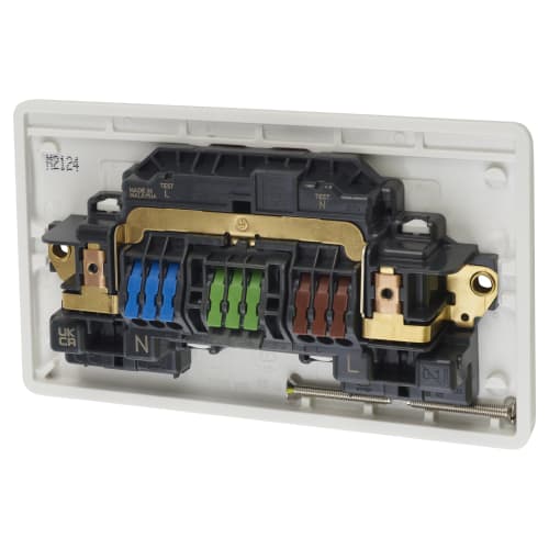 MK Logic Plus Rapid Fix 13A 2 Gang DP Switched Socket with Screwless ... MK Logic Plus Rapid Fix 13A 2 Gang DP Switched Socket with Screwless ...