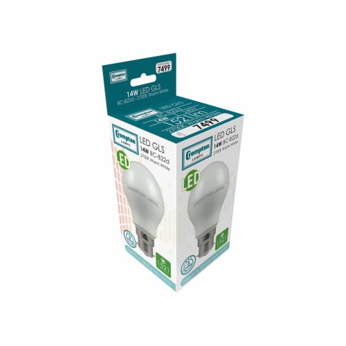 Crompton 15w Bc B22 Led Thermal Plastic Gls Lamp 2700k Warm White