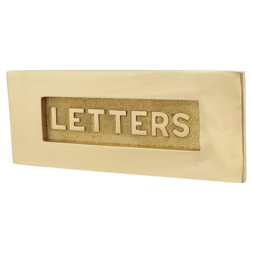 Altro Embossed Letter Plate - 254 x 101mm - Polished Brass ...