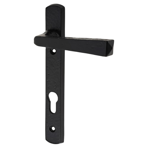 Olde Forge uPVC Multipoint Door Handle - 92mm c/c - Antique Black Iron ...
