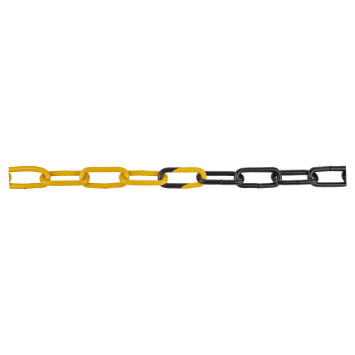 Welded Steel Chain - 6 x 42mm - 10m Length - Yellow/Black ...