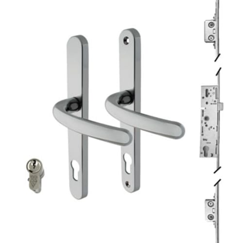 3 Point Multipoint Lock Kit and Handle - 2 Hook - 35mm Backset - 92mm c ...