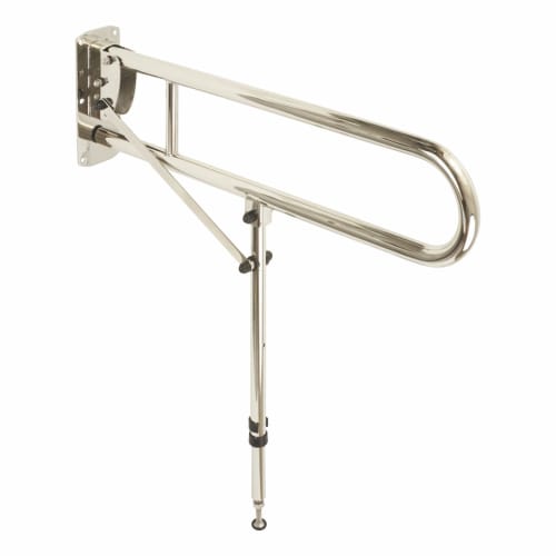 Nymas Hinged Support Grab Rail With Leg - 800 x 185mm - Polished ...