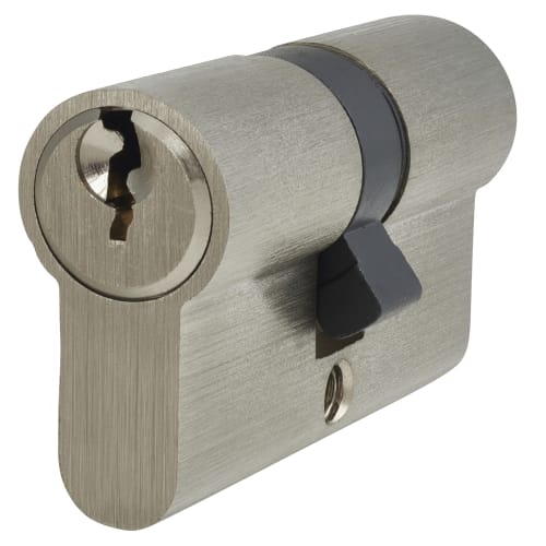 5 Pin 60mm Euro Double Cylinder - 30 + 30mm - Polished Nickel ...