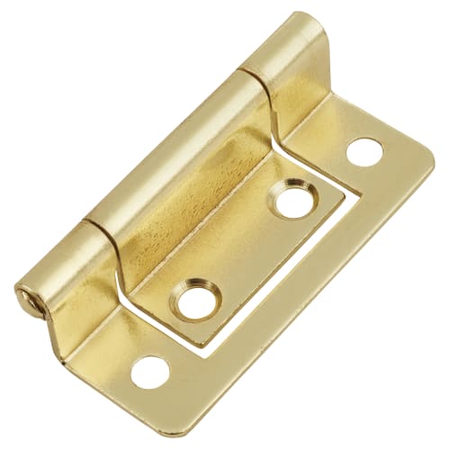 Cranked Type 2 Flush Cabinet Hinge - 50 x 16 x 1mm - Polished Brass ...