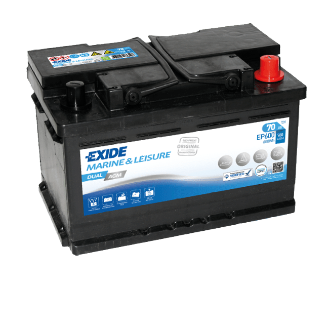 Exide EP600 Dual AGM 72Ah batteri