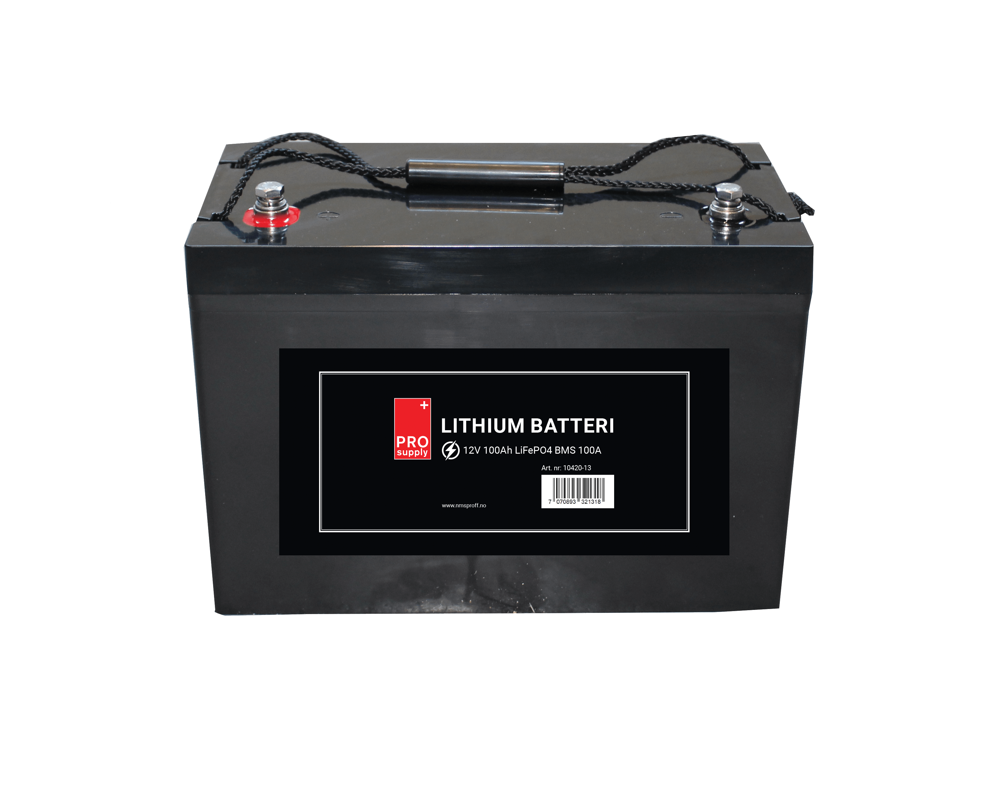 ProSupply Lithium Batteri 12V 100Ah LiFePO4 BMS 100A Maritim Båtutstyr
