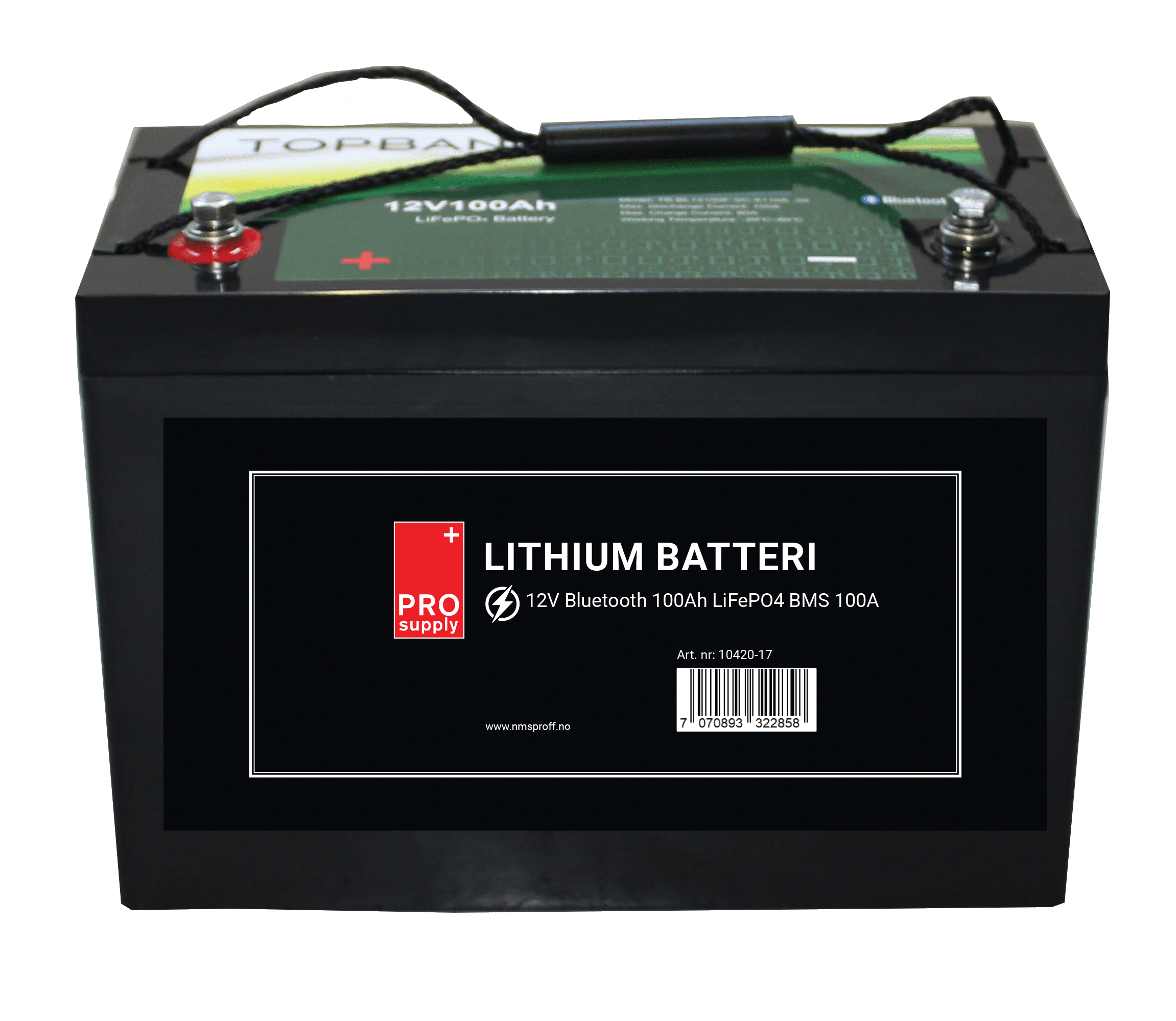 ProSupply Lithium Batteri 12V BT 100Ah LiFePO4 BMS 100A Norway Marine ...