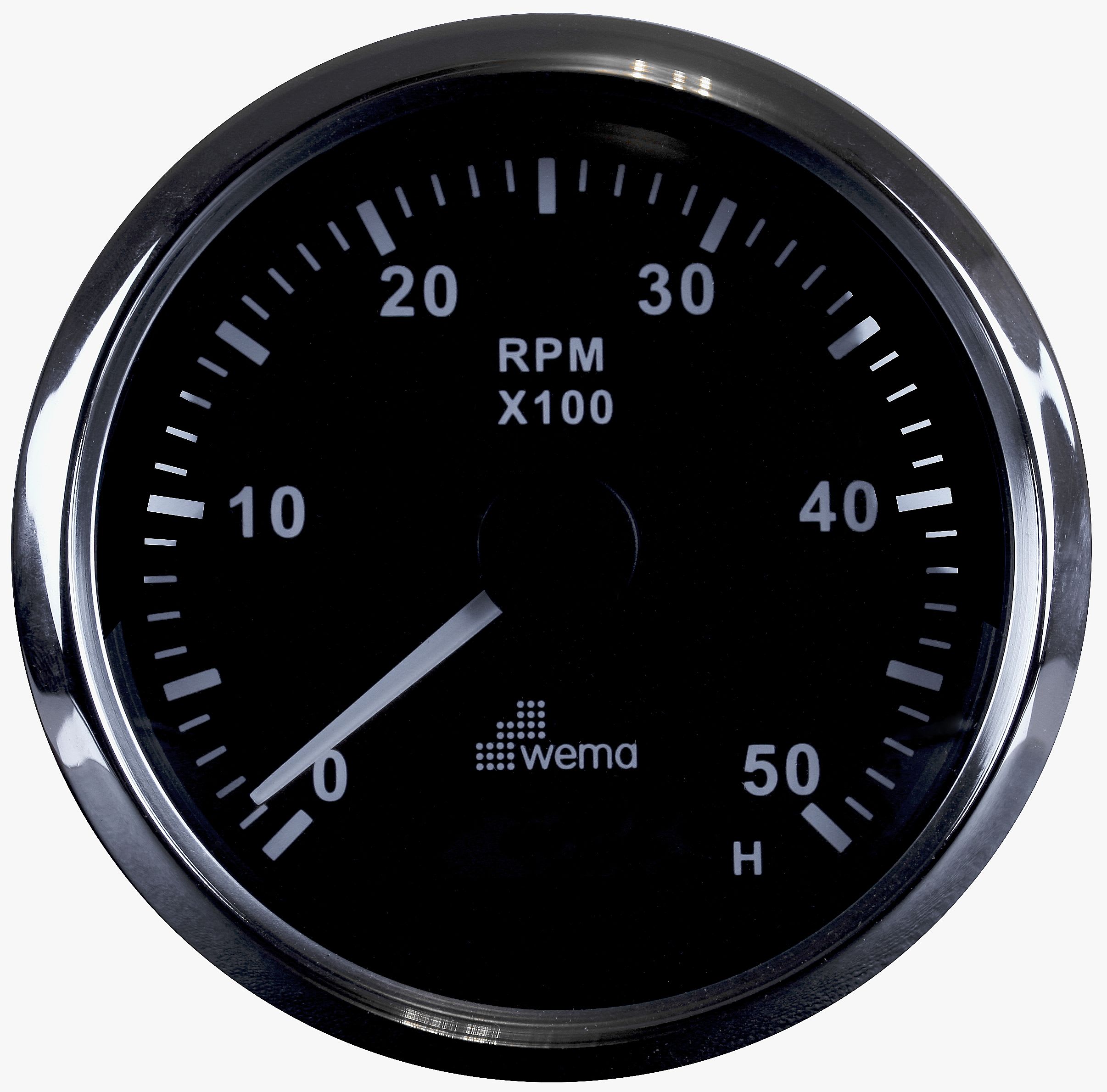 Wema Turteller m/time Silverline 5000 O/min 85mm 12V Maritim Båtutstyr