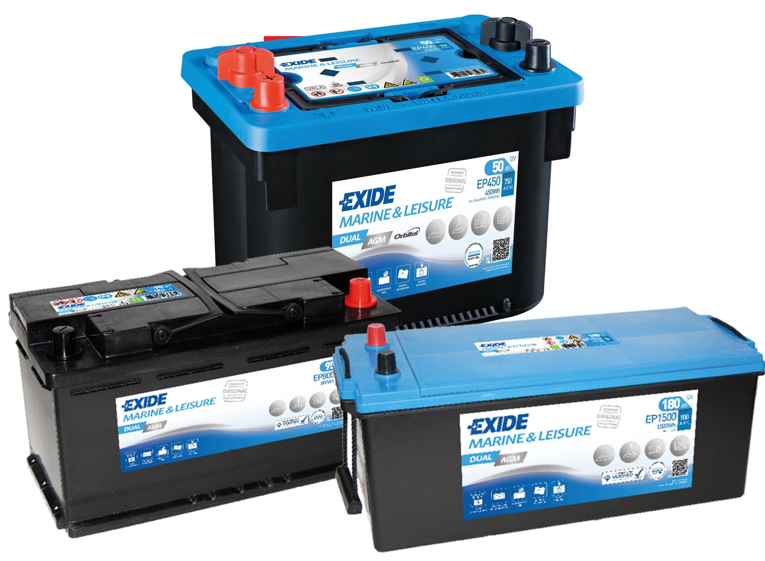 Exide EP Dual AGM Batteri Norway Marine Supply