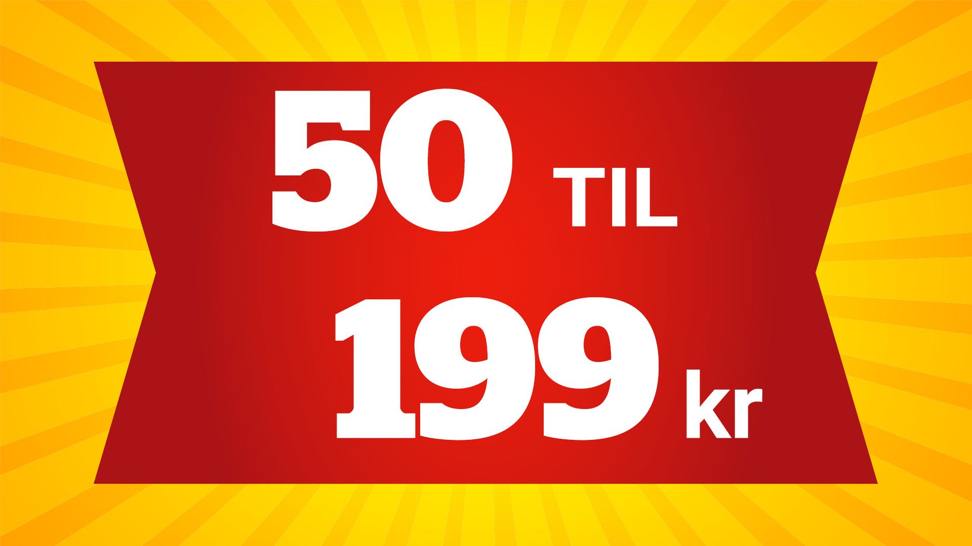 Outlet 50 til 199 kr