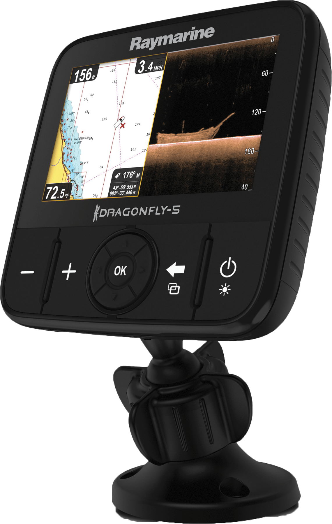 Raymarine Dragonfly 5" PRO m/CPT-DVS u/kart Maritim Båtutstyr