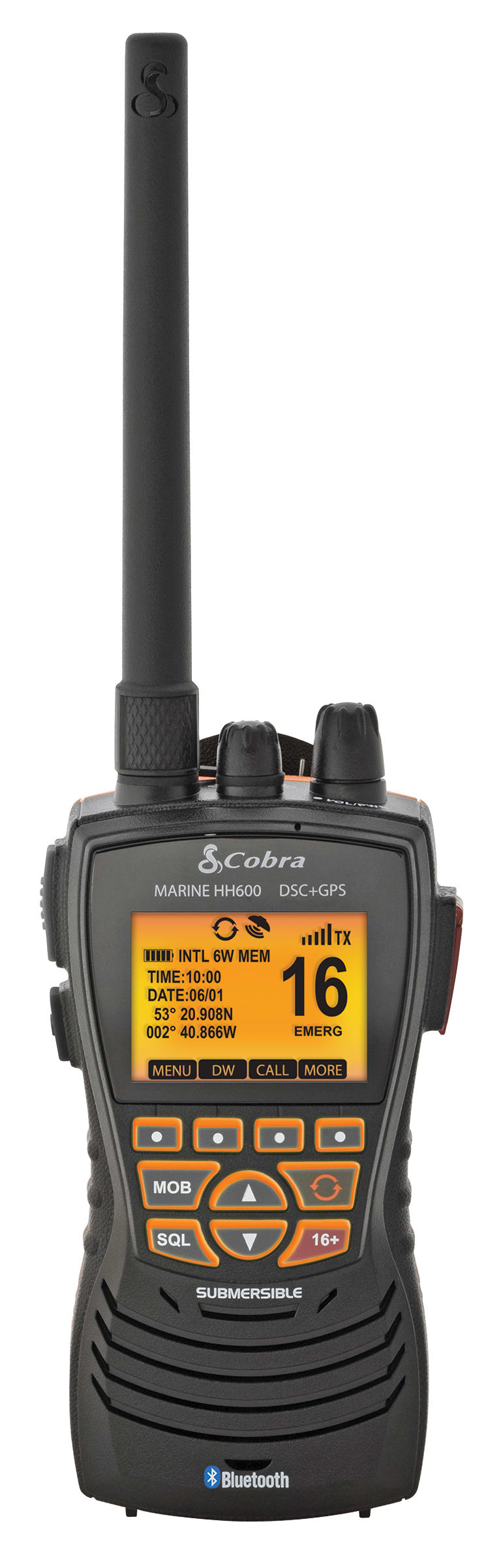 Cobra HH600 Håndholdt VHF med GPS, DSC og Bluetooth