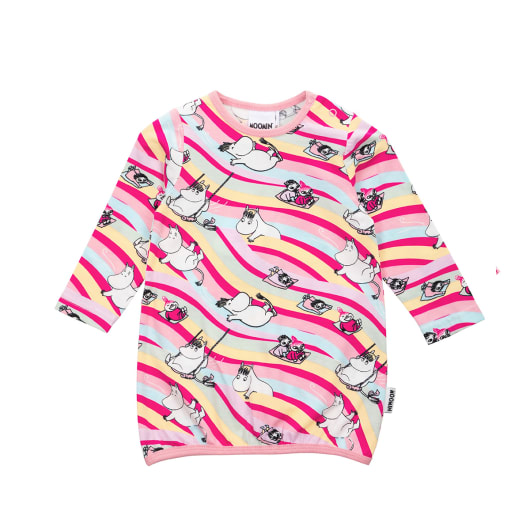 Moomin Slide Dress Baby Pink | Martinex
