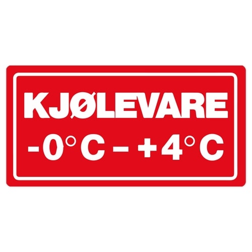 Etikett - Kjølevare 55x110mm