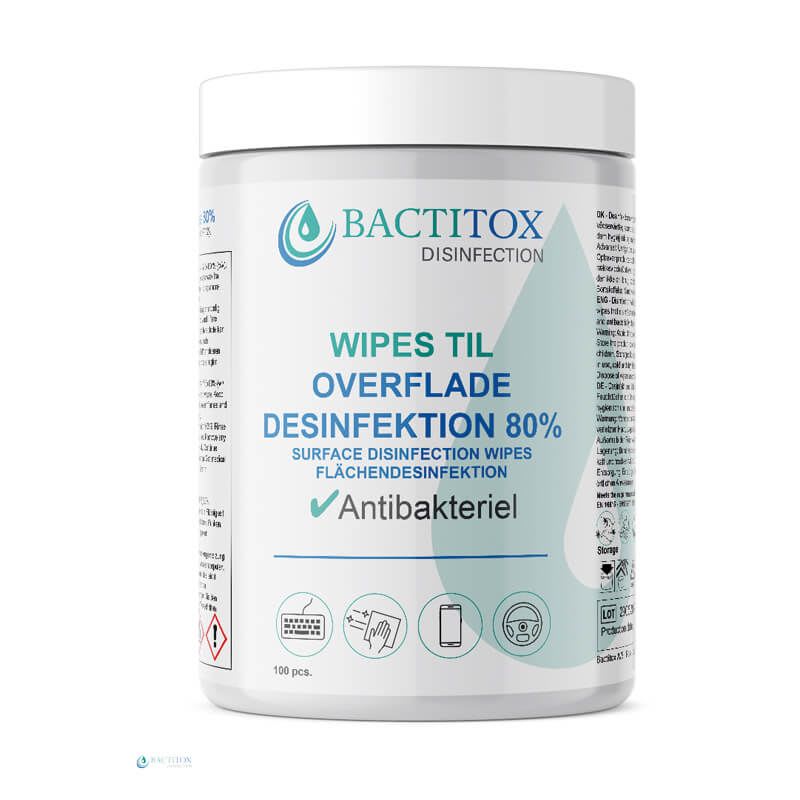 Desinfeksjon overflate wipes 80% (100)