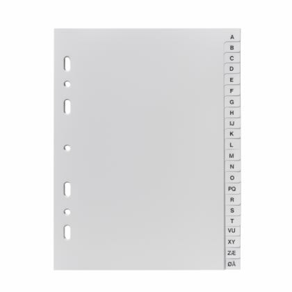 Alfabetregister A5 A-Å plast