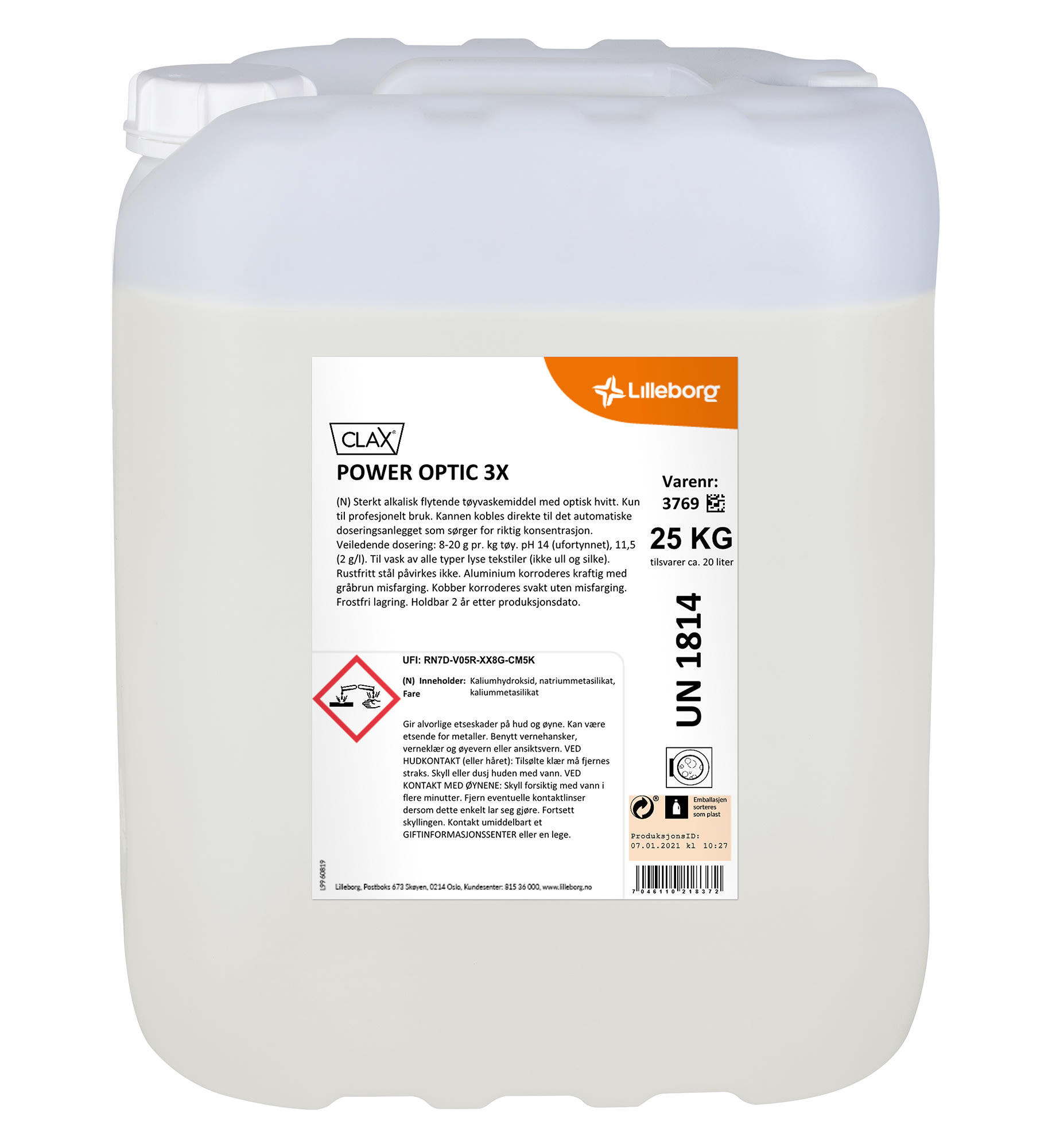 Tøyvask Clax Power Optix 3X 25kg Maske | Dyktige fagfolk - smarte løsninger