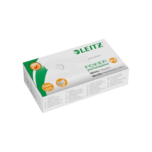 Heftestift Leitz 24/6 P3 Hvit Eske/1000 Maske | Dyktige fagfolk ...