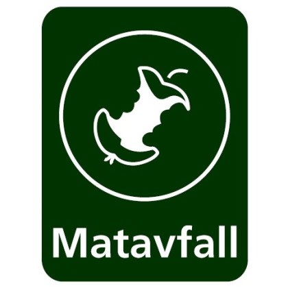 Etikett PU Matavfall 6x4,5cm