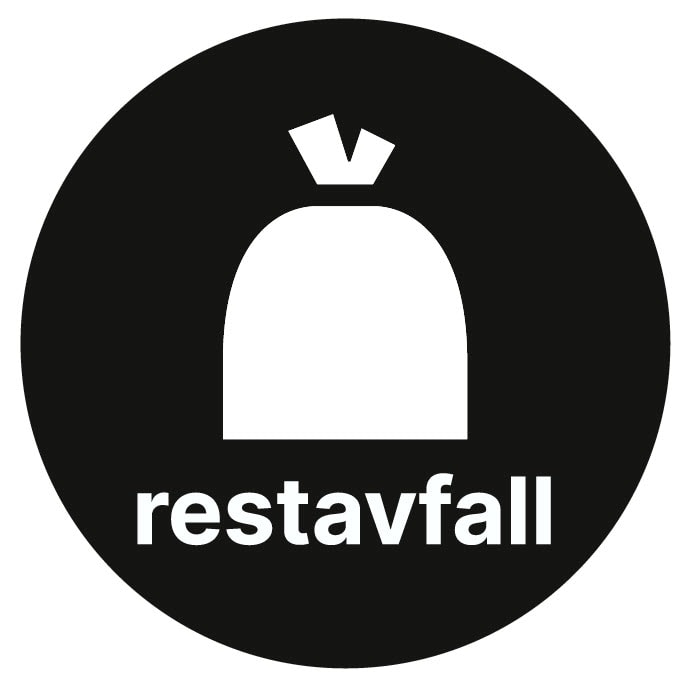 Etikett PV Restavfall Ø15cm Maske | Dyktige fagfolk - smarte løsninger