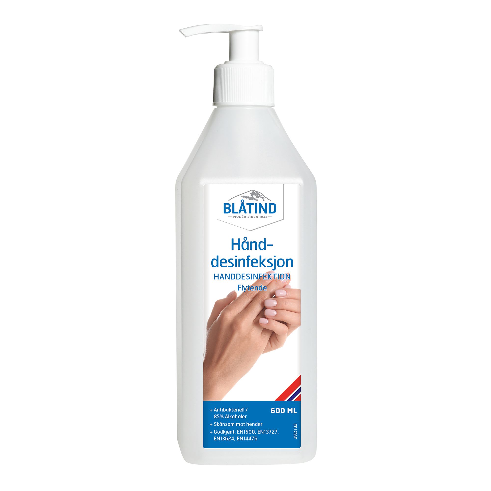Hånddesinfeksjon Blåtind flytende 600mL Maske | Dyktige fagfolk ...